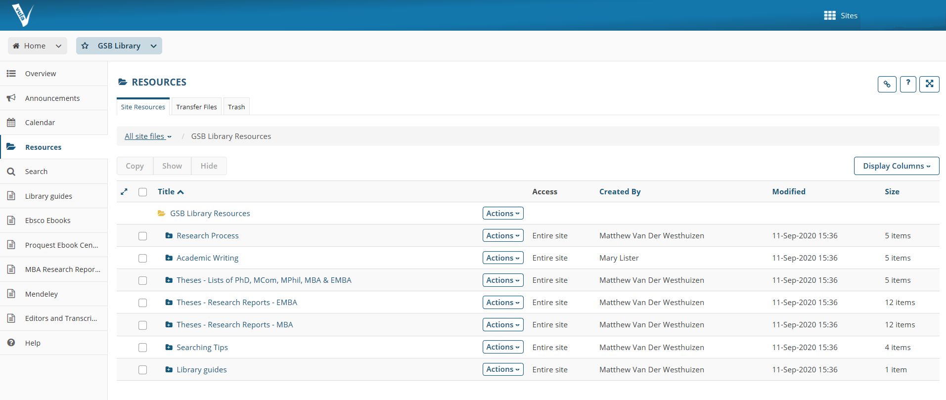 GSB Community | GSB Libraries